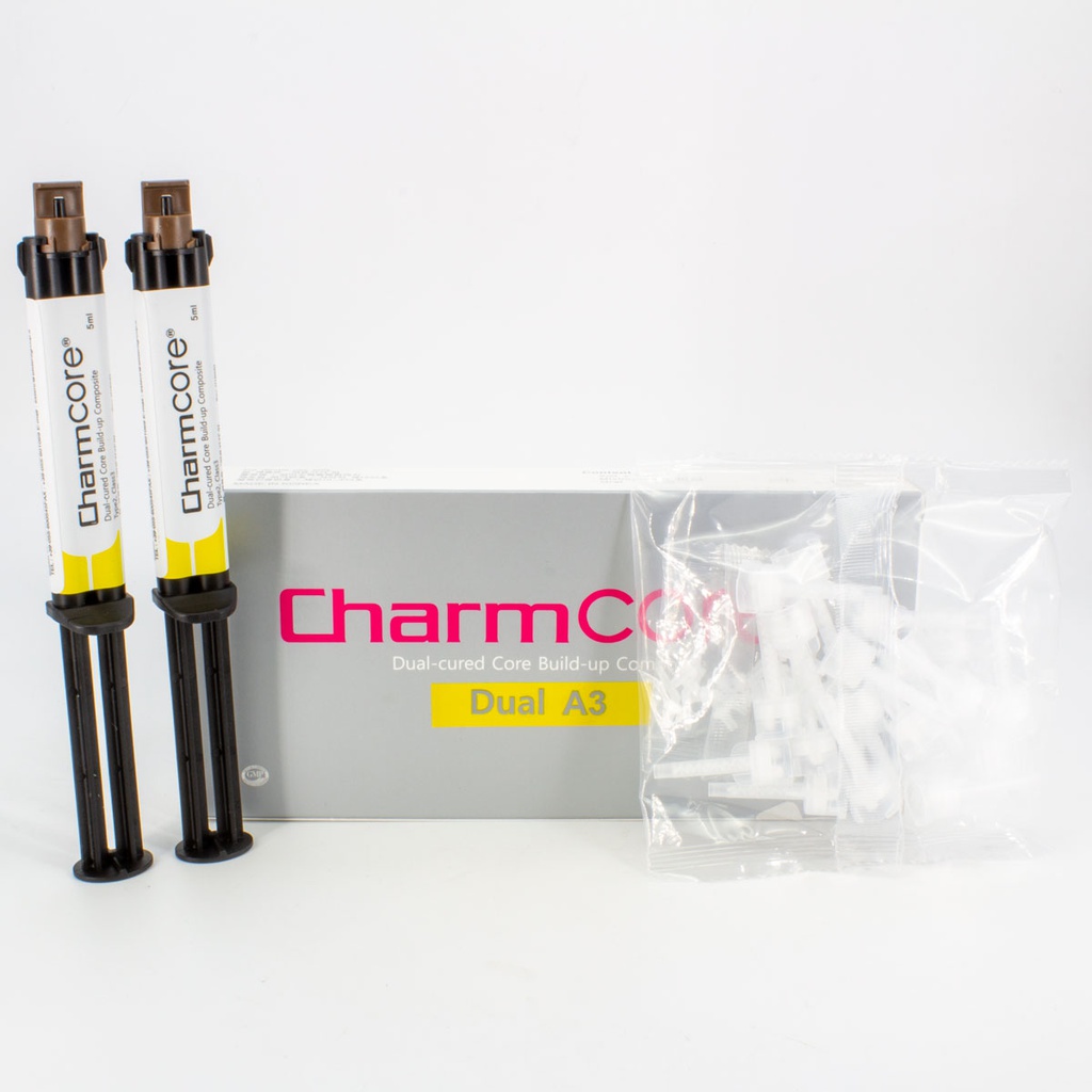 Cemento resinoso dual Reconstructor muñones CharmCore Dentkist | Biotech Chile